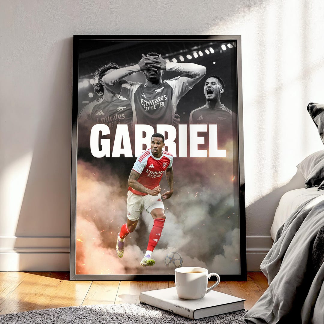 Gabriel Magalhaes Football Poster: Arsenal Football Art Print - Etsy