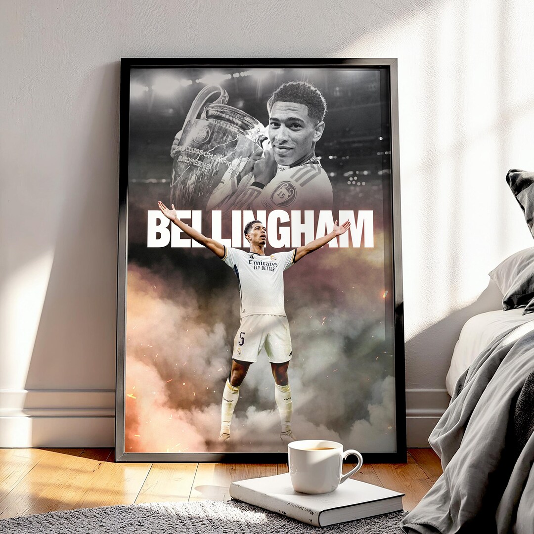 Jude Bellingham Football Poster: Real Madrid Football Art Print - Etsy
