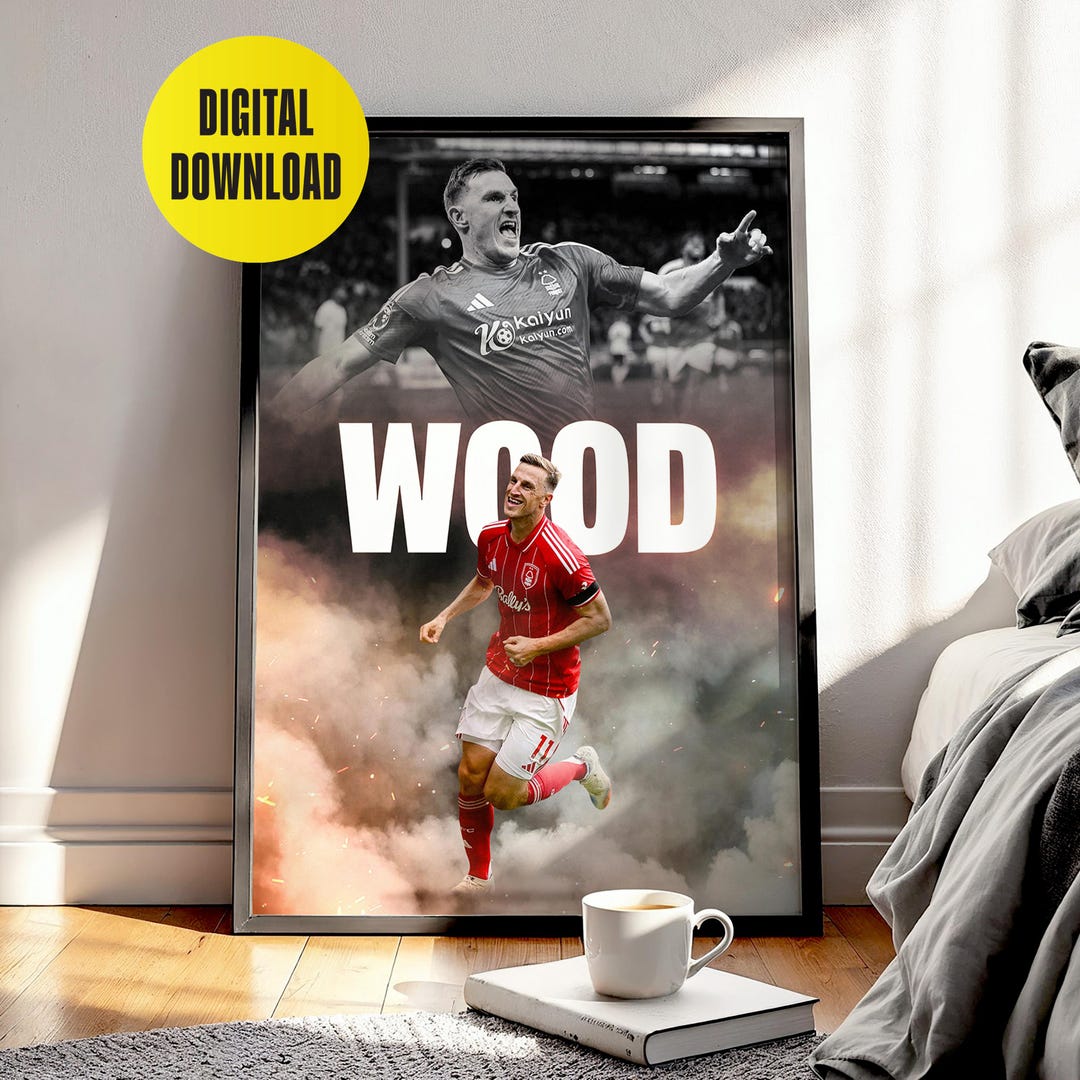 Chris Wood Football Poster: Nottingham Forest Football Art Print - Etsy