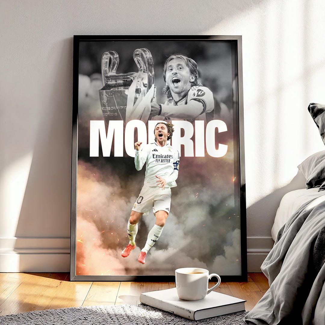 Luka Modric Football Poster: Real Madrid Football Art Print - Etsy