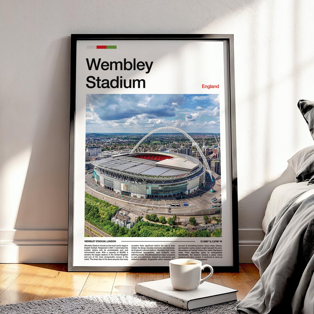 Wembley Stadium Football Poster: England Football Art Print - Etsy