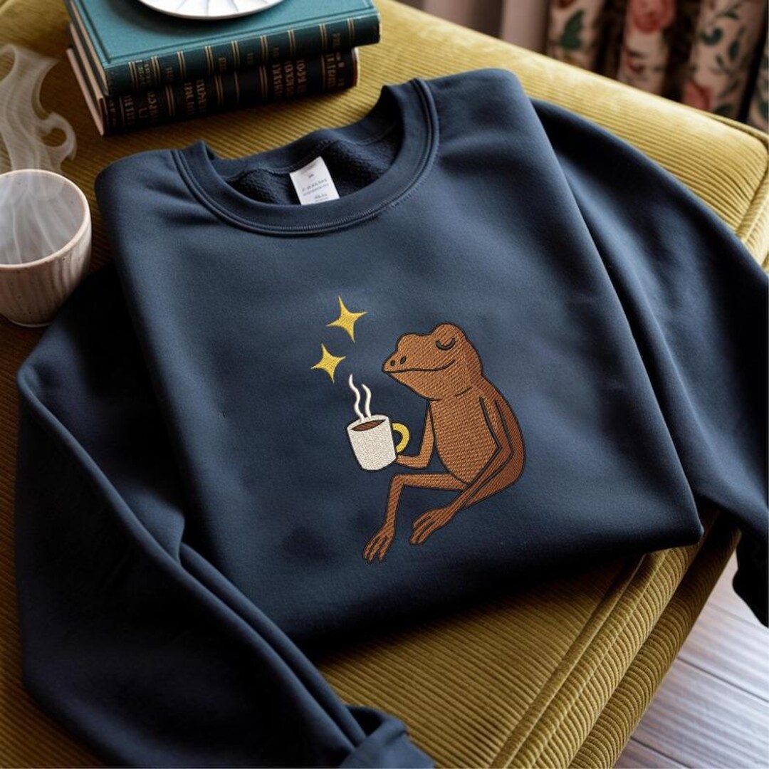 Rigatoni Pasta Frog Embroidery Design File – Funny Meme Frog Machine ...