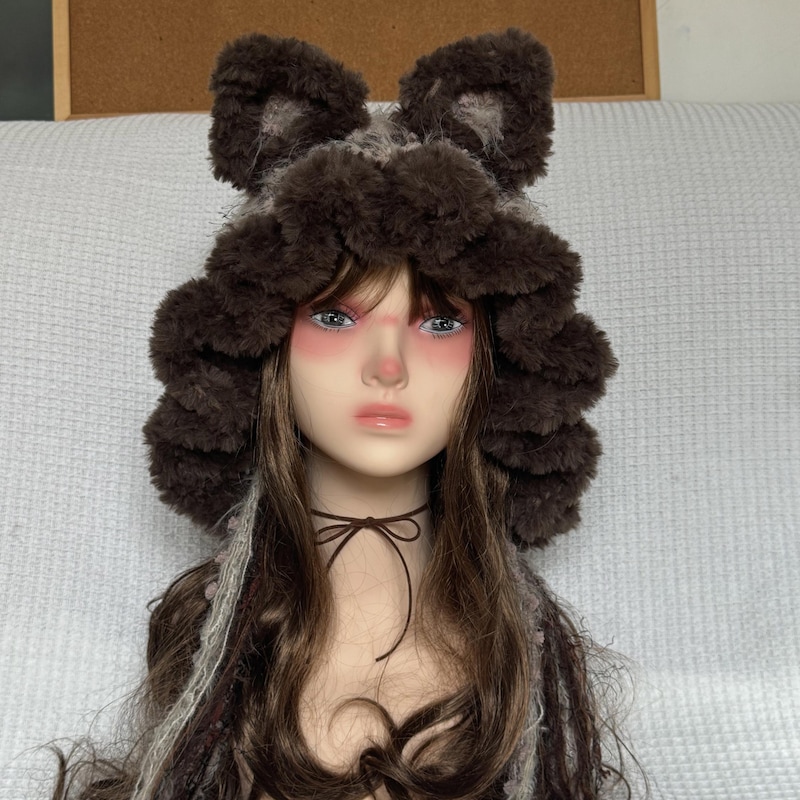 Wolf Fuzzy Hat - Etsy
