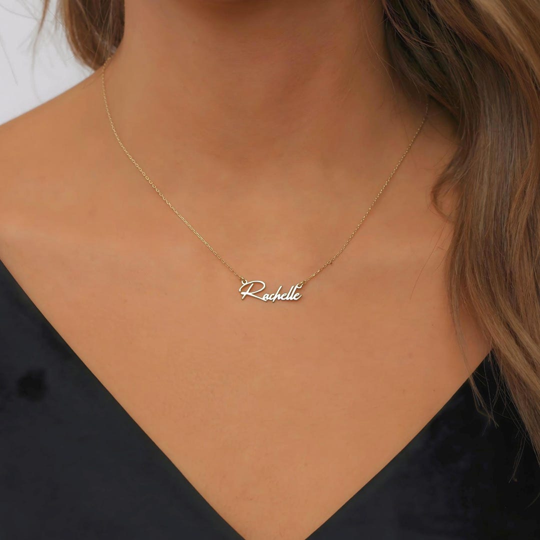 Personalized Cursive Name Necklace: Sterling Silver Custom Signature ...