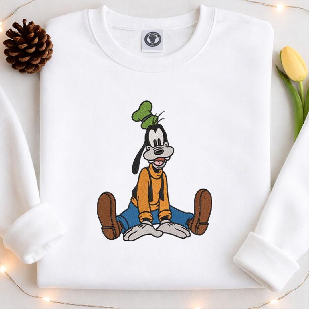 Funny Cartoon Dog Embroidery Design | Sitting Dog Character | Cute ...