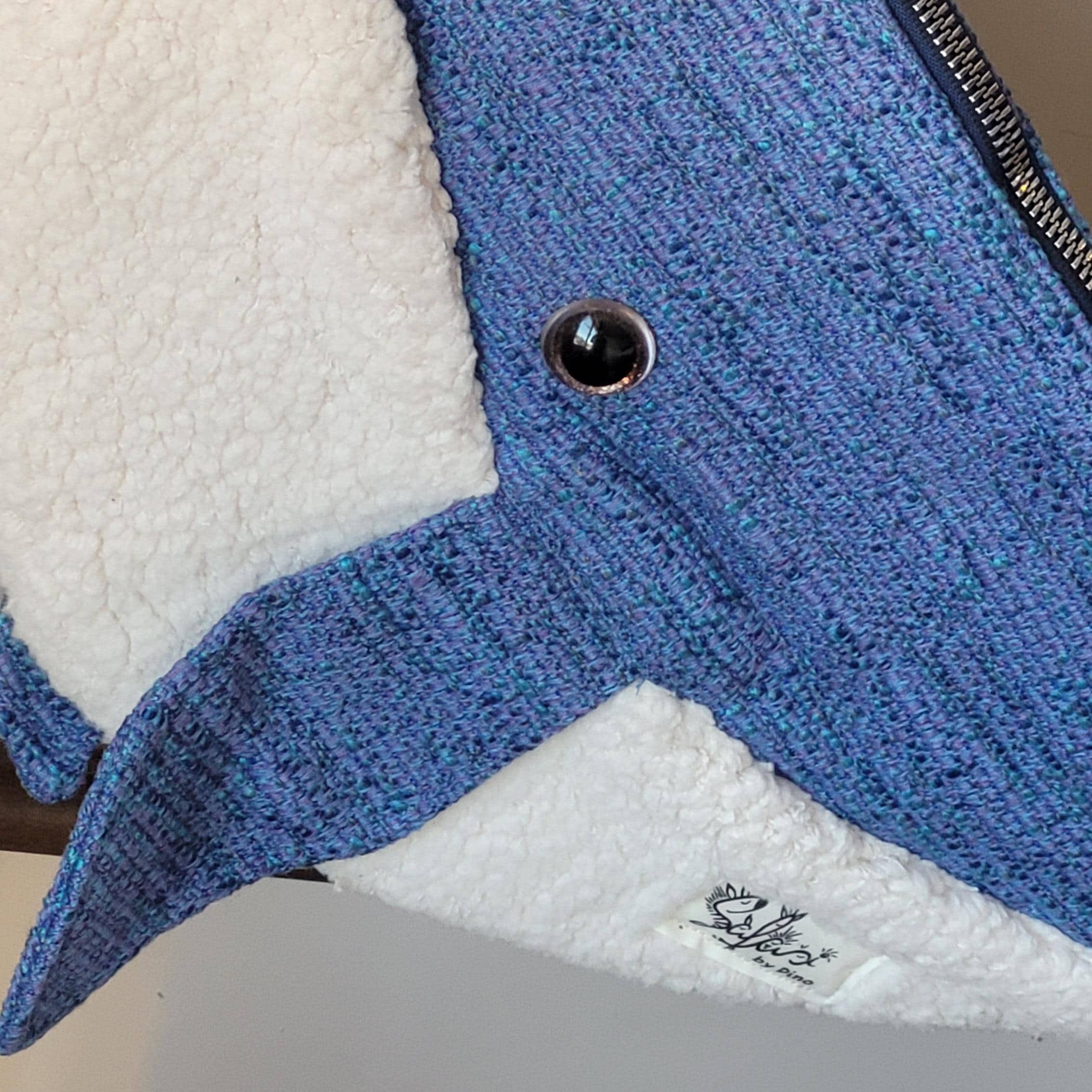 Handmade Whale Crossbody Bag, Plush Animal Purse, Zippered Fabric Bag ...