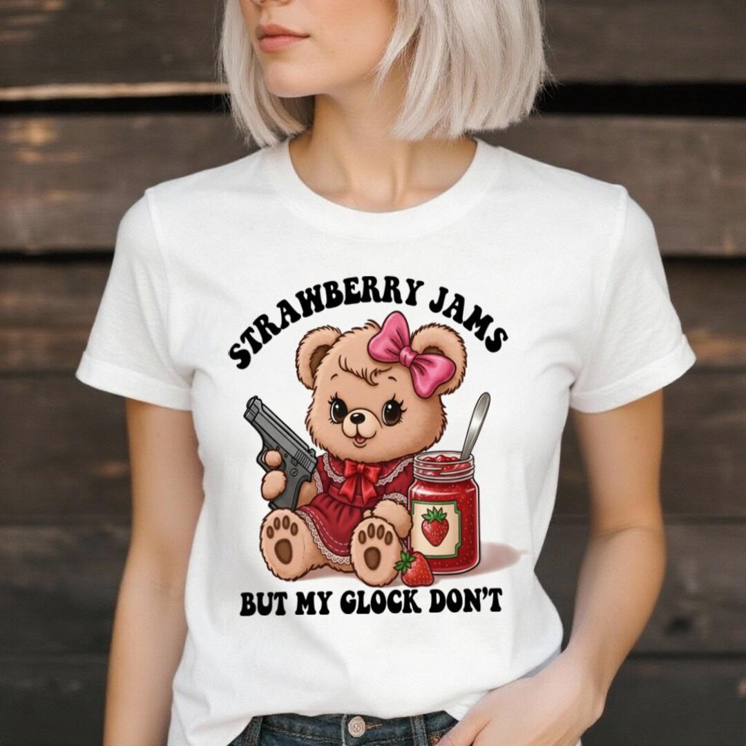 Vintage Strawberry Jams but My Glock Dont Shirt, Funny Racoon Shirt ...
