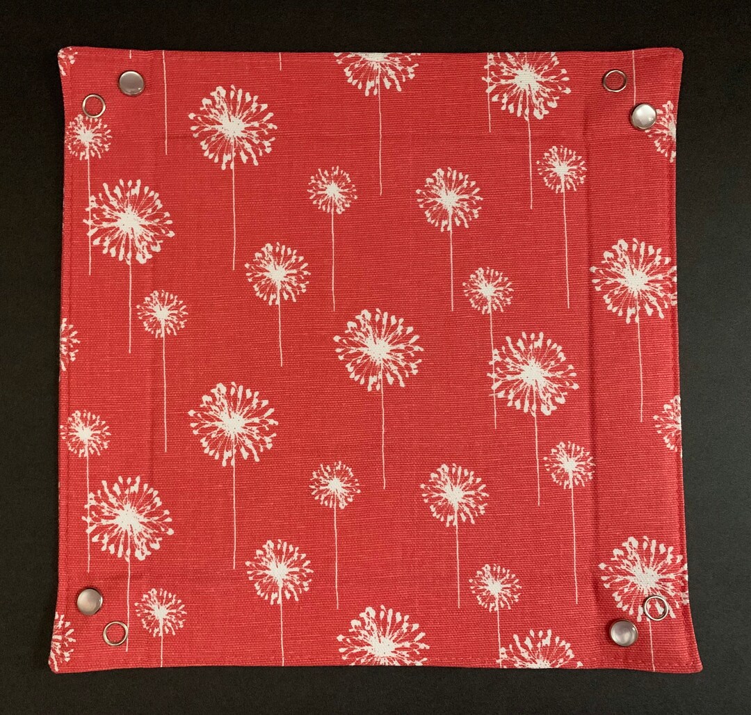 Collapsible Fabric Tray Coral Dandelion - Etsy