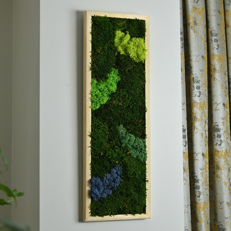 Vertical Preserved Moss Wall Art, Modern Biophilic Decor - Etsy