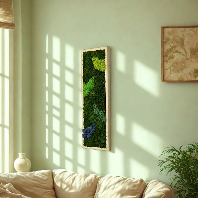 Vertical Preserved Moss Wall Art, Modern Biophilic Decor - Etsy