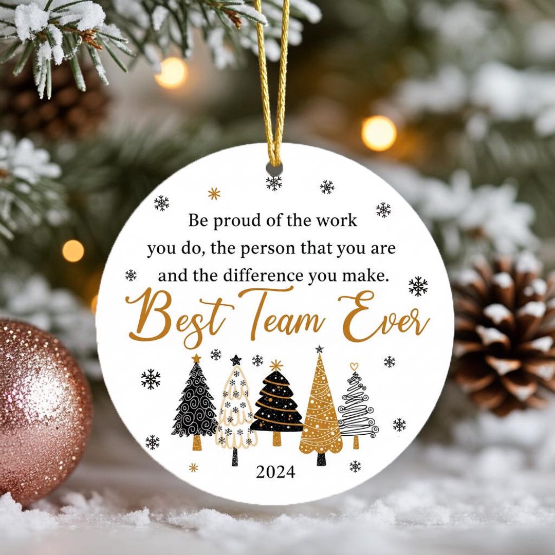 Best Team Ever Christmas Ornament 2024, Ceramic Office Employee ...