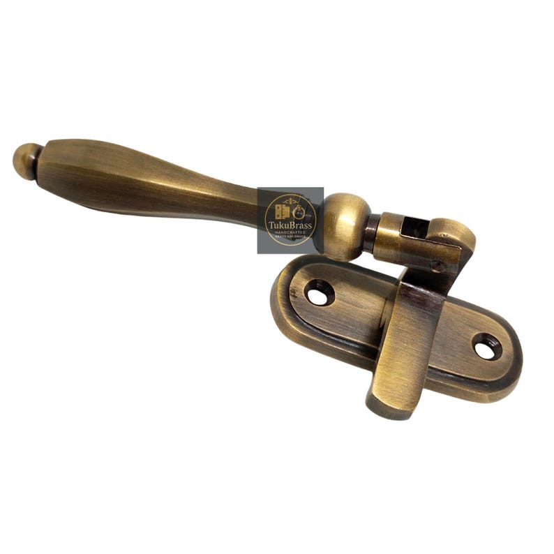 2X 4" Vintage Retro Brass Starfruit Tear Drop Latch, Antique Solid ...