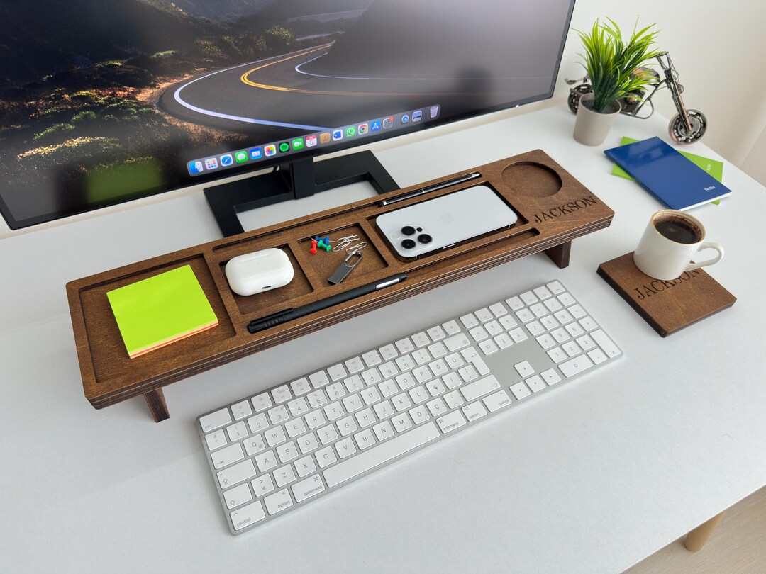 Personalized Wood Desk Organizer-home Office Desk Storage-docking ...