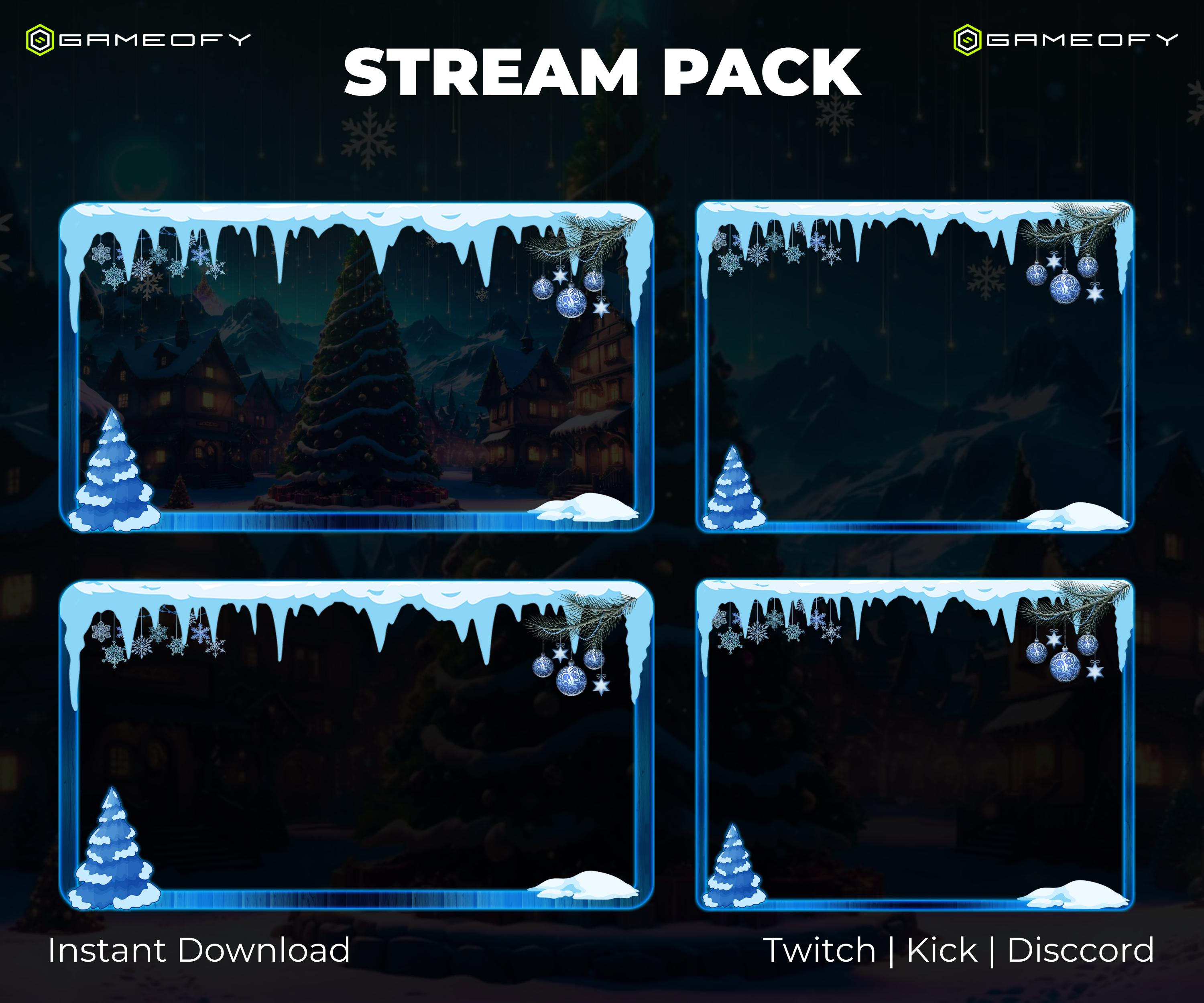 Christmas Stream Pack | Animated Winter Twitch Overlay (digital ...