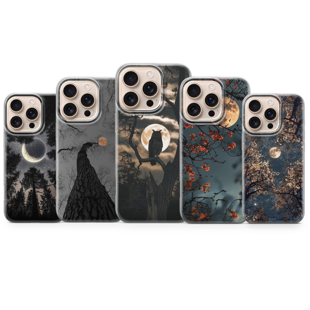 Moon Night Phone Case Dark Aesthetic Cover iPhone 17 Pro Max, 16e, 15 ...