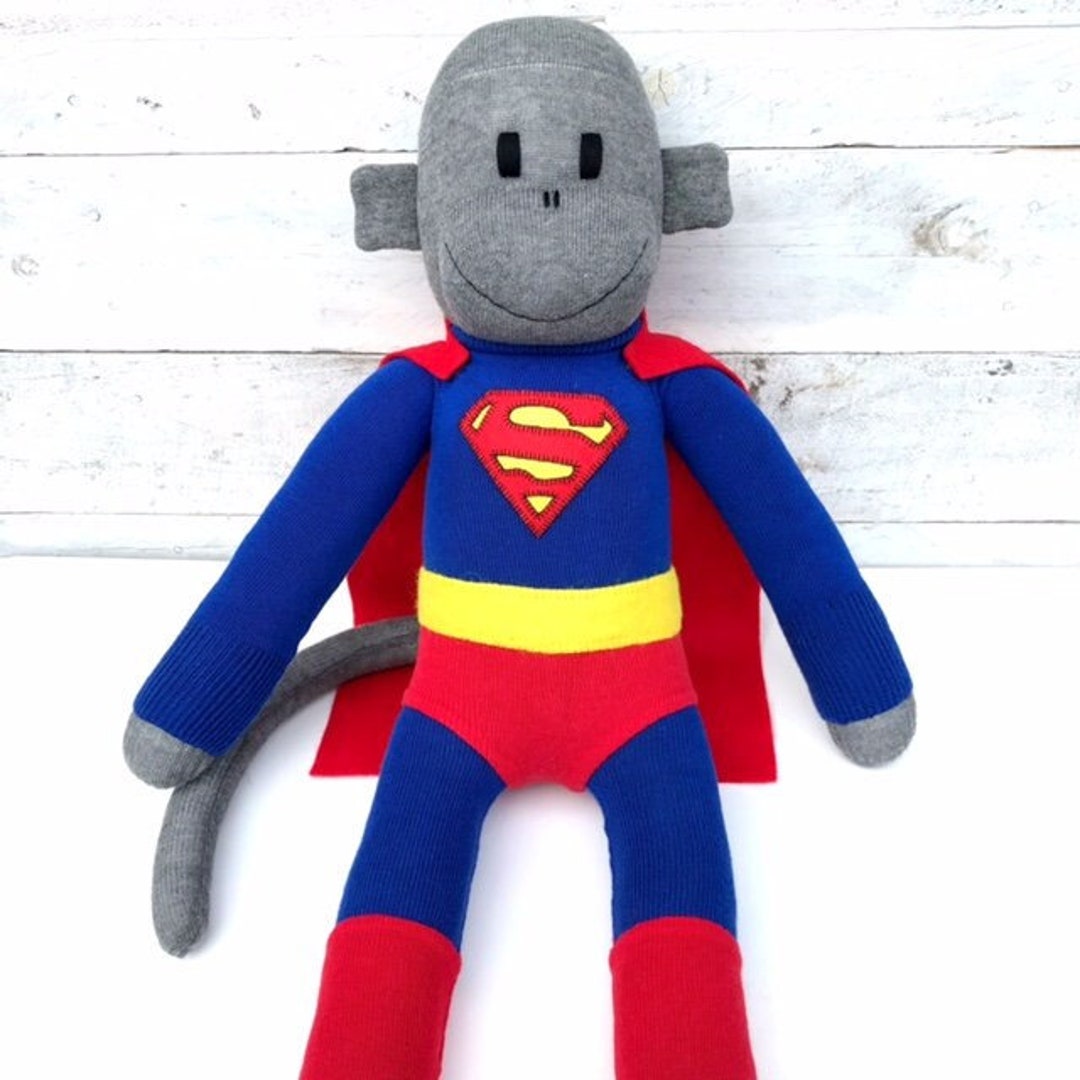 Supermonkey the Sock Monkey superhero, Dc, Superman, Soft Toy, Softie ...