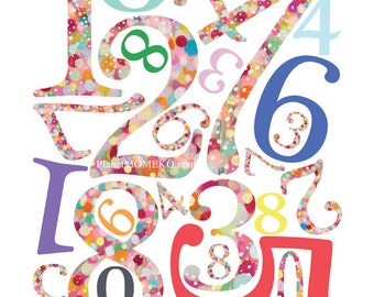 Number jumble | Etsy