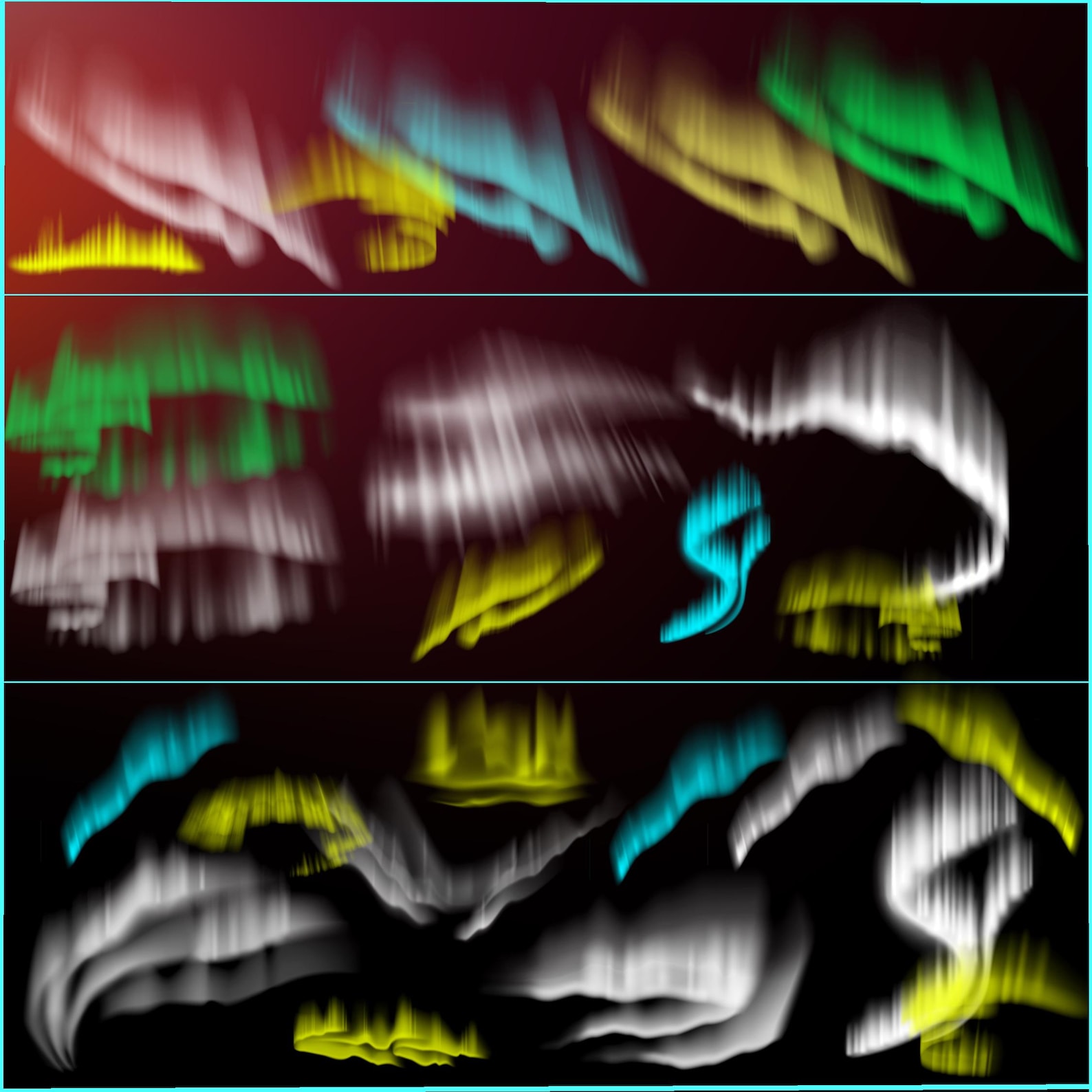 Aurora Borealis Brushes | Procreate & Photoshop Stamps (digital) - Etsy