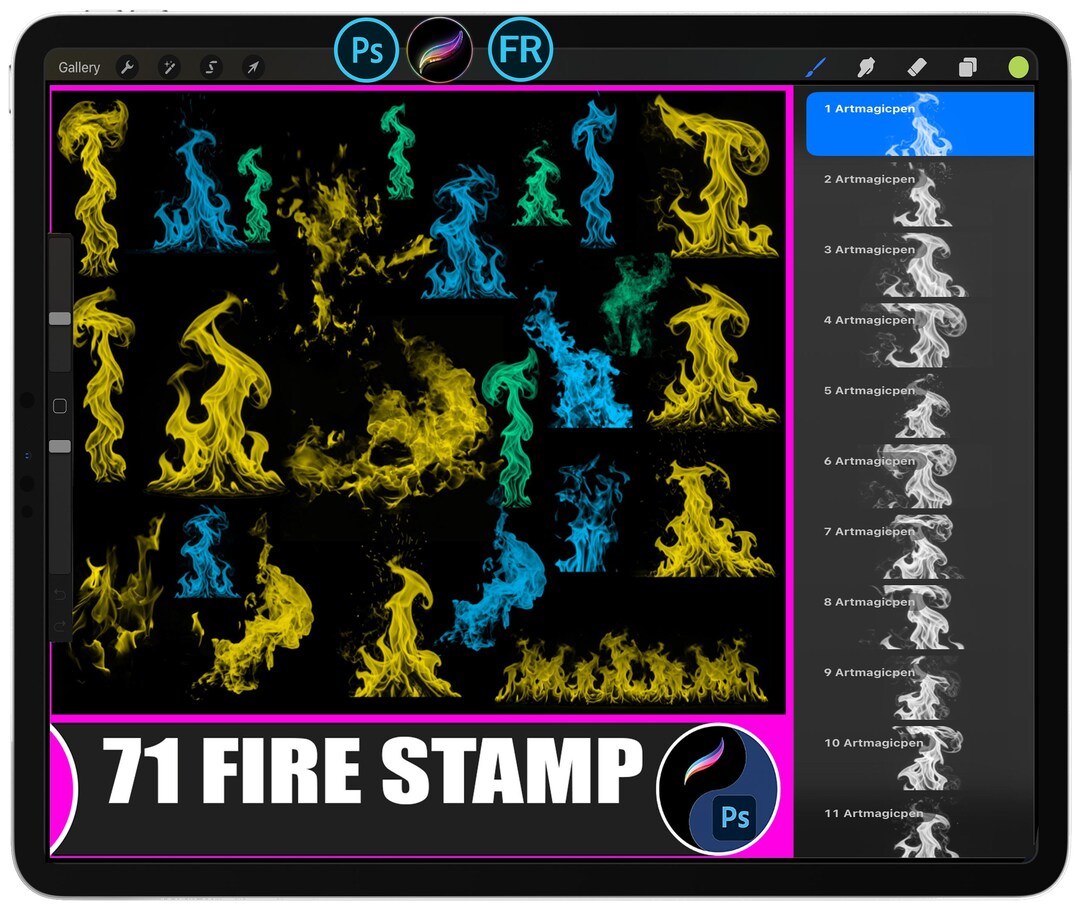 Procreate Fire Stamps | VFX Flame Brushes, Smoke Effects (ABR) - Etsy