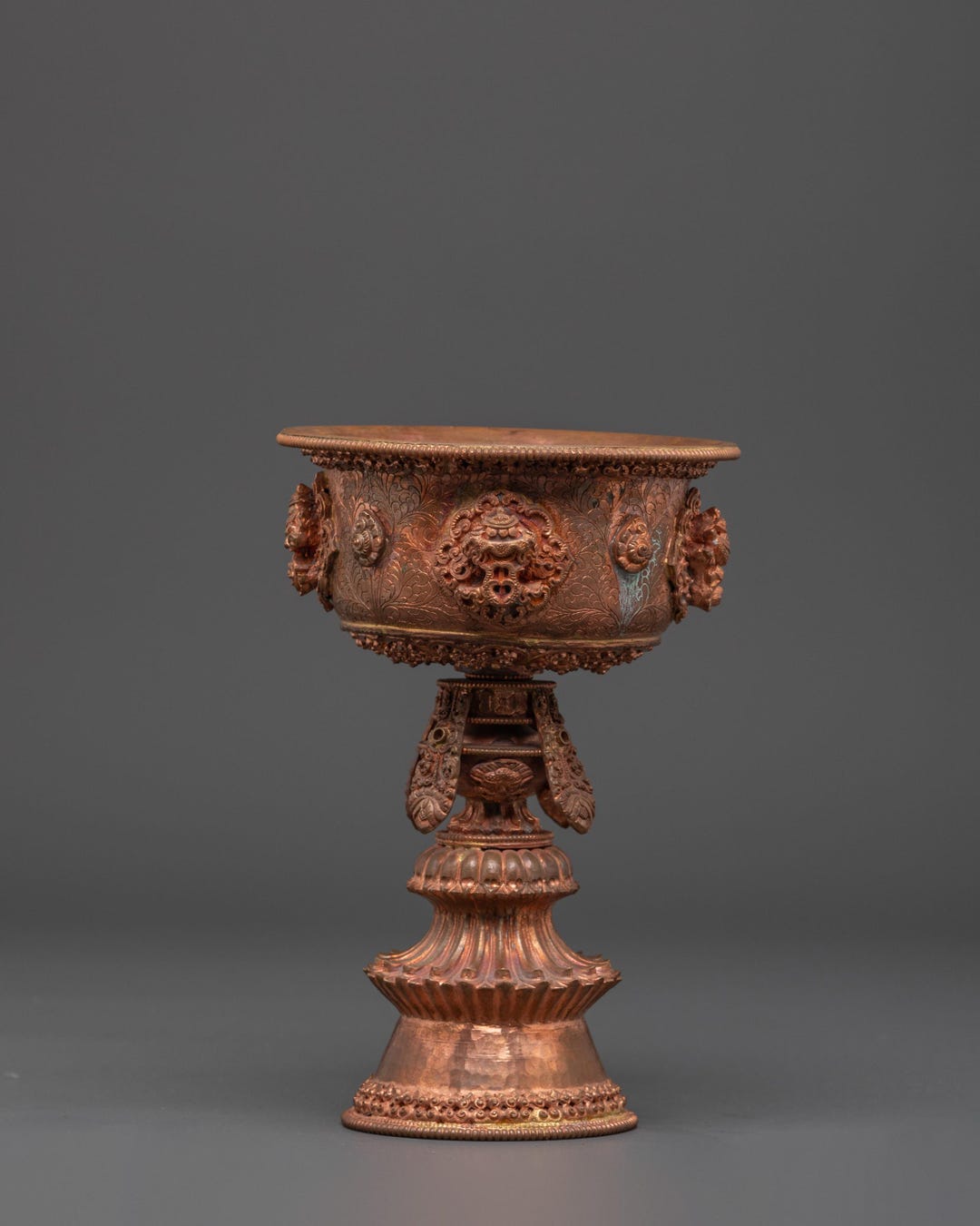 Copper Carved Butter Lamp | Buddhist Shrine and Meditation - Etsy