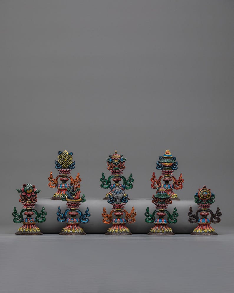 Eight Auspicious Symbols Tibetan | Icons of Good Fortune and Spiritual ...