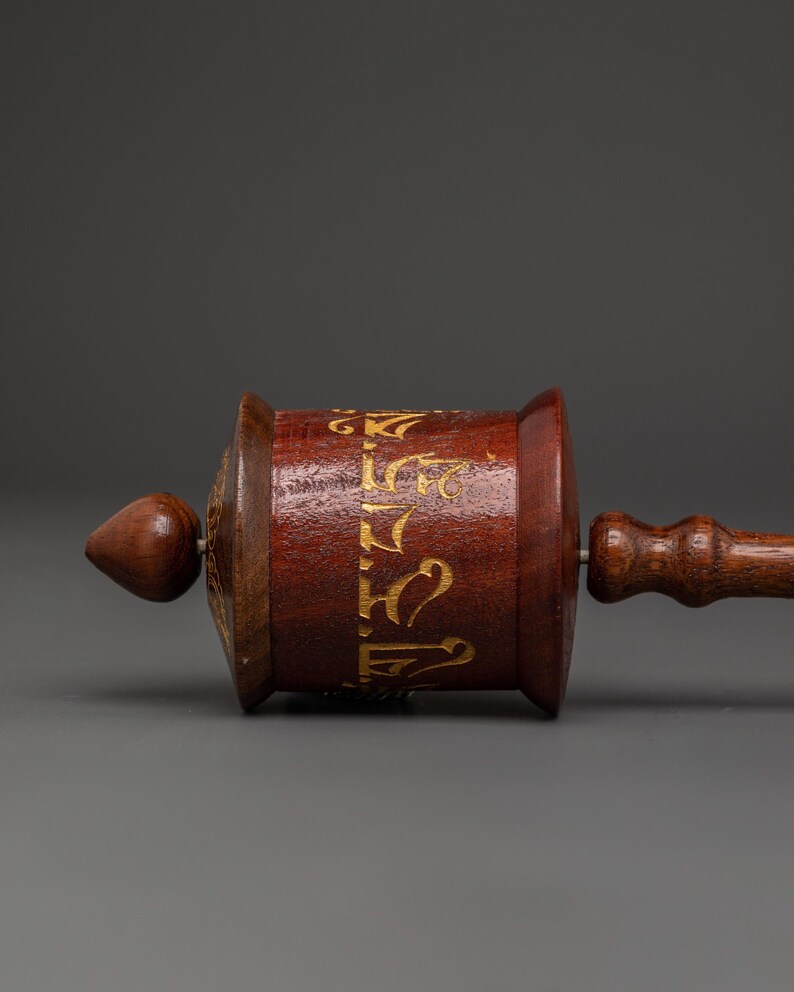 Handcrafted Wooden Prayer Wheel | Tibetan Mantra Spinner - Etsy