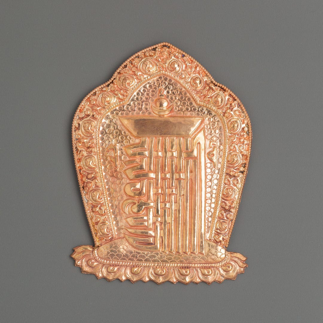 Ritual Kalachakra Wall Hanging | Handcrafted Copper Tibetan Symbol of ...