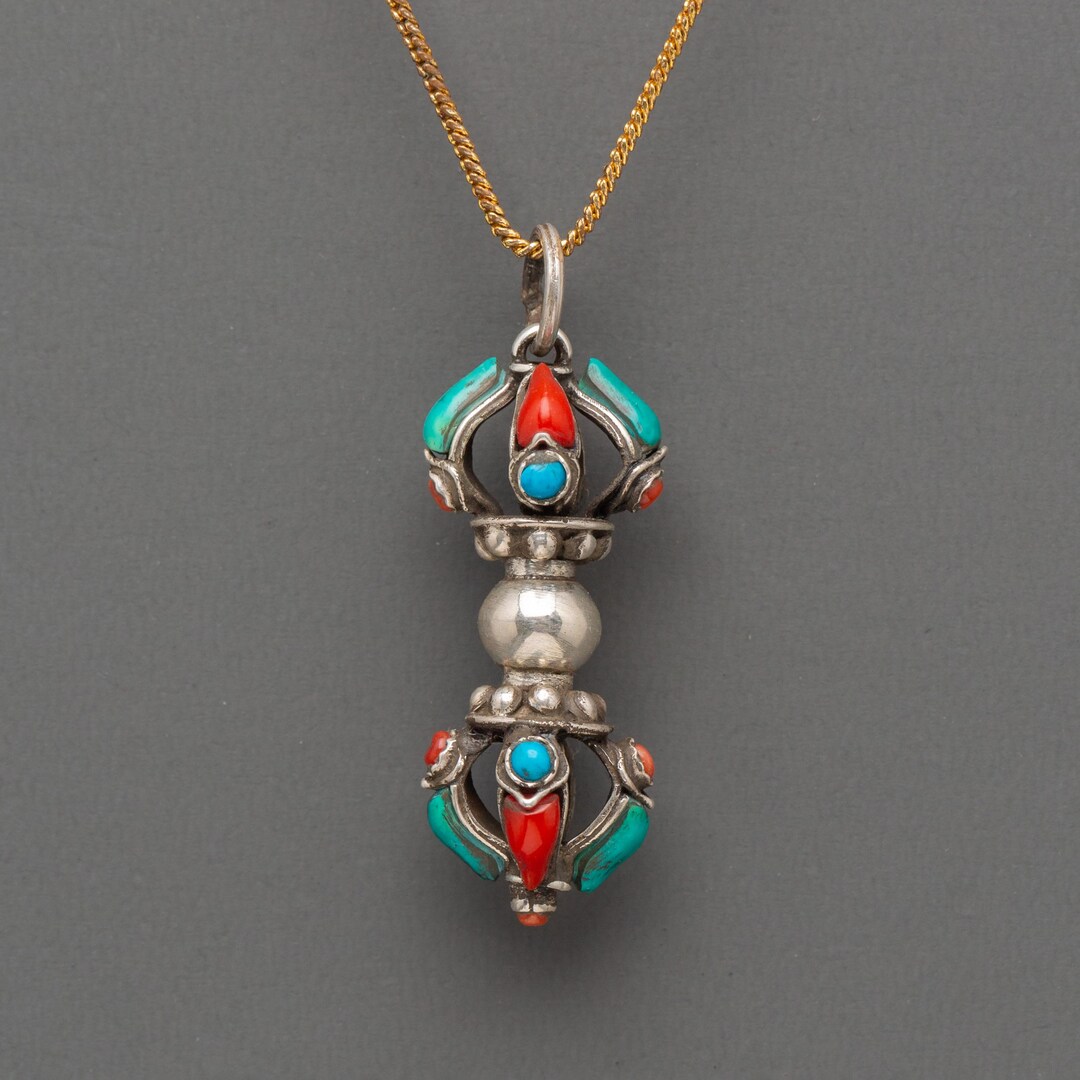 Vajra Design Locket for Accessory | Handmade Tibetan Spiritual Pendant ...