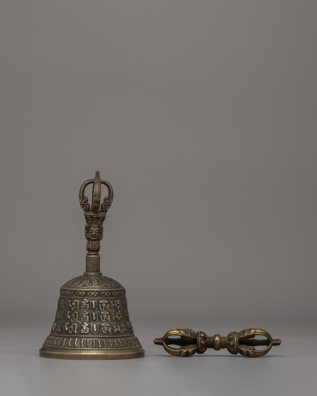 Tibetan Buddhist Dorje and Dilba Set | Spiritual Prayer Tool for ...