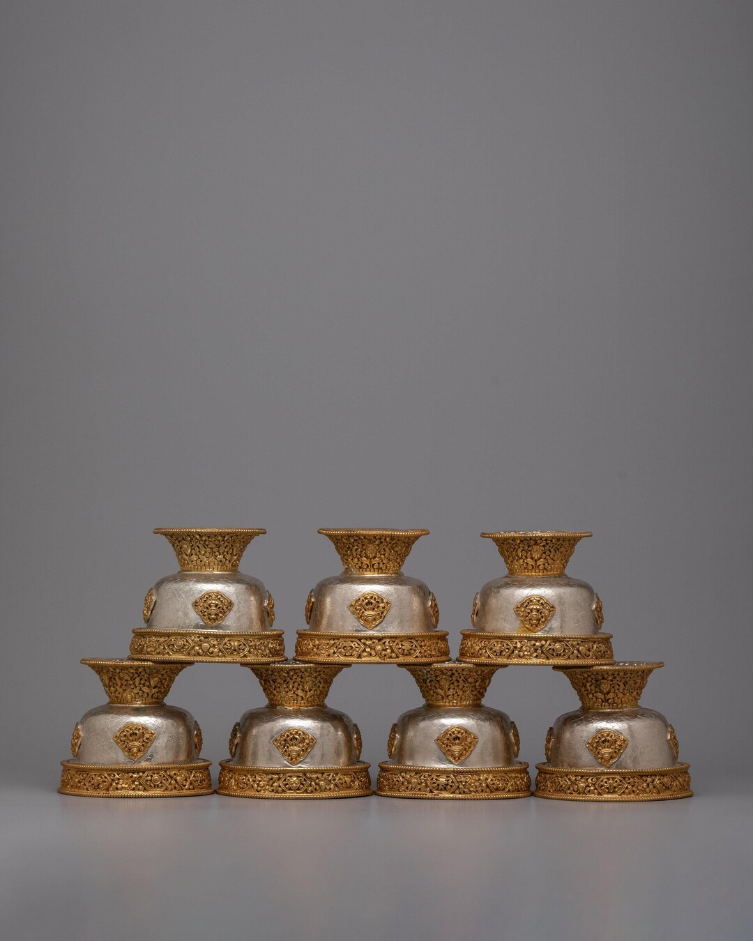 Buddhist Ritual Seven Water Offering Bowls | Embrace Sacred Tradition ...