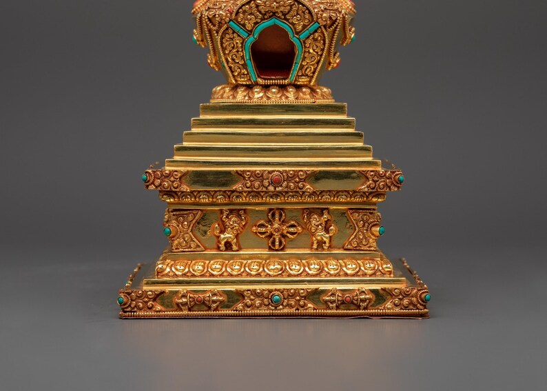 Buddhist Shrine Statue in Copper | Symbol of Enlightenment and ...
