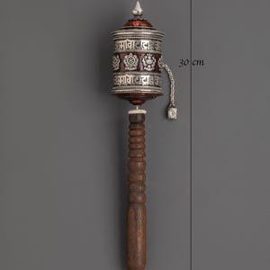 Sacred Tibetan Spinning Prayer Wheel | Handmade Buddhist Mantra Wheel ...