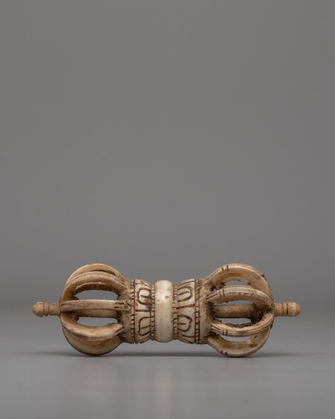 Hand-carved Buffalo Bone Vajra | Sacred Tibetan Ritual Tool | Buddhist ...