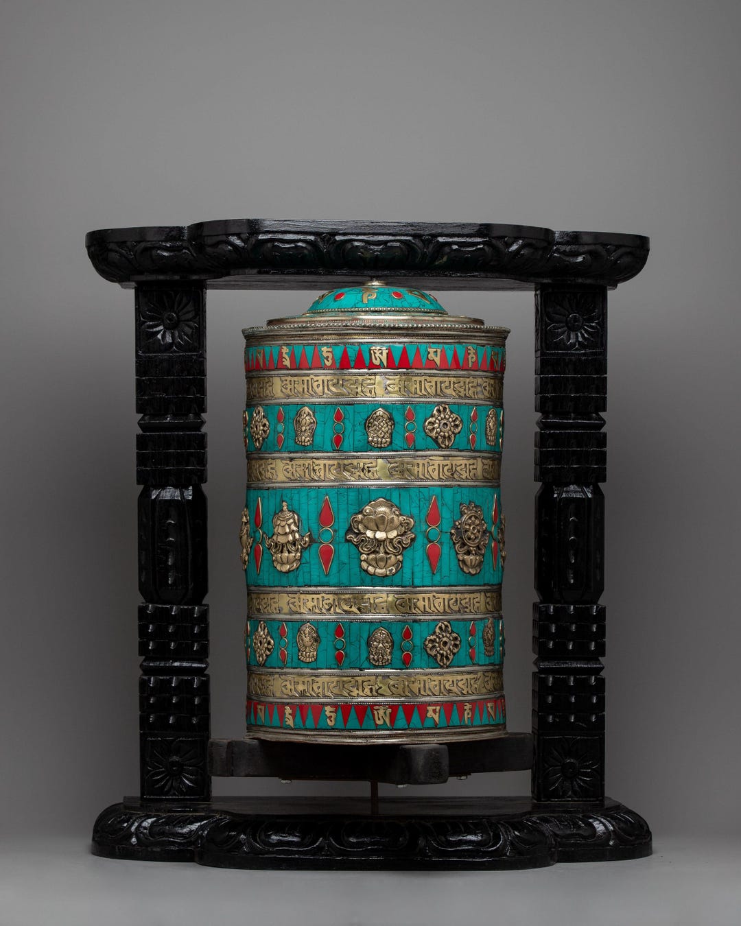 Auspicious Decor Prayer Wheel | Tibetan Mantra Meditation Spinner ...