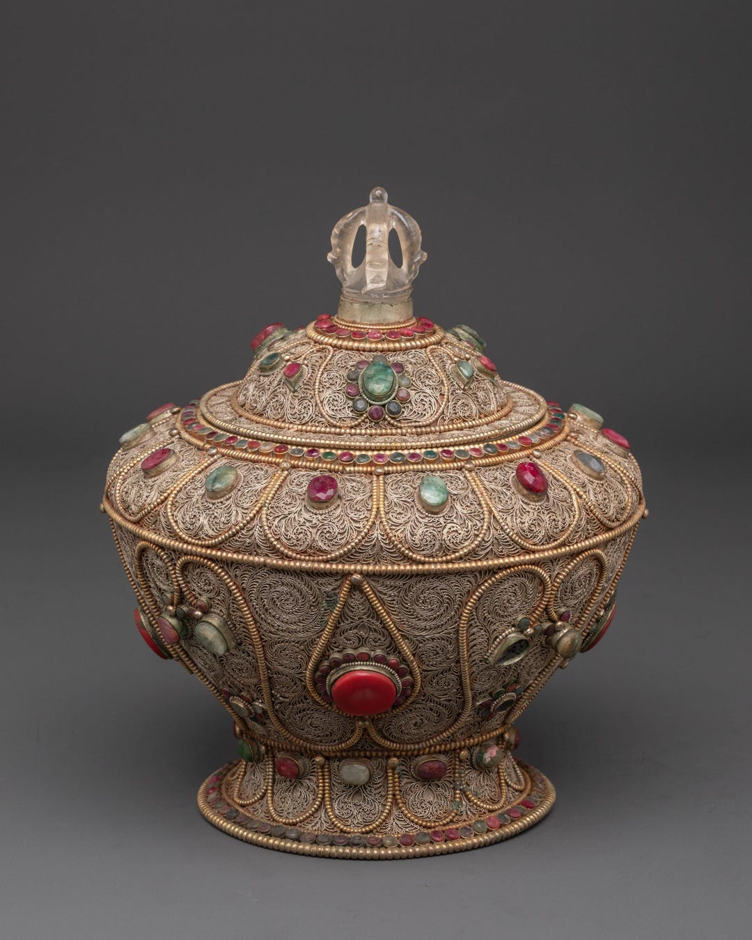 Ritual Rice Pot | Tibetan Altar Decor - Etsy