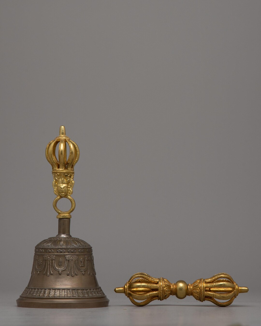 Vajra Handle Bell Set | Decorative Enhancements for Altar Spaces ...