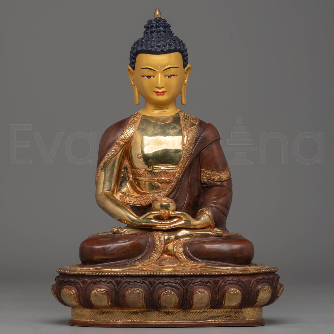 Tibetan Amitabha Buddha Copper Statue | Experience Serenity With Our ...