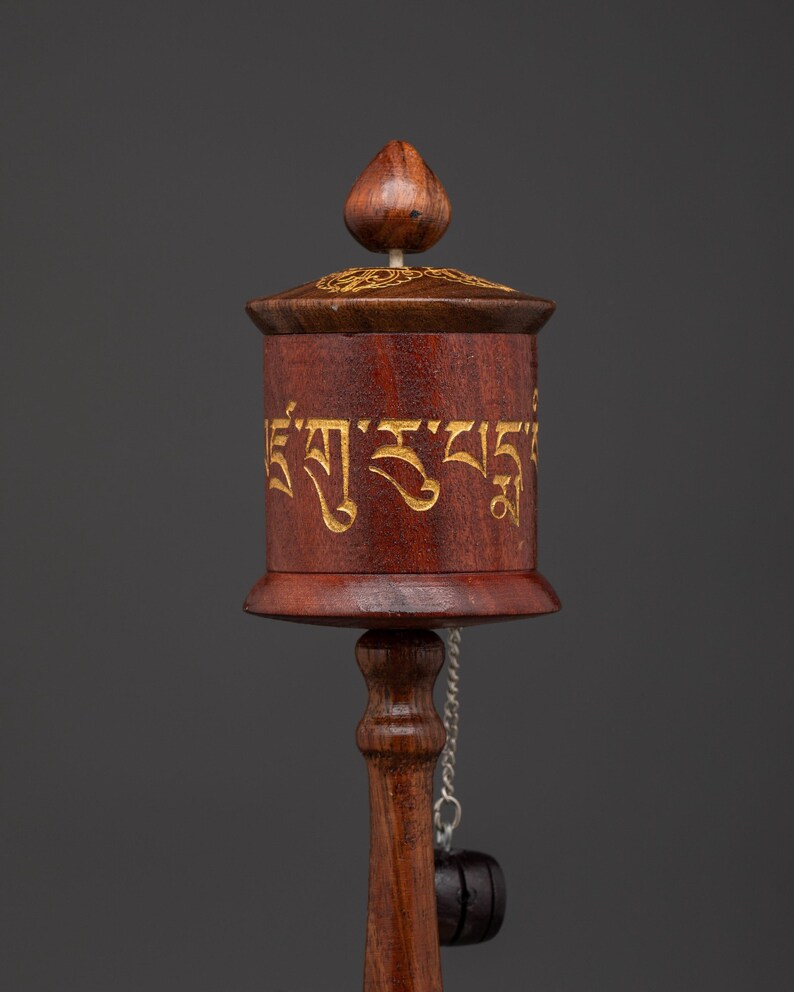 Handcrafted Wooden Prayer Wheel | Tibetan Mantra Spinner - Etsy