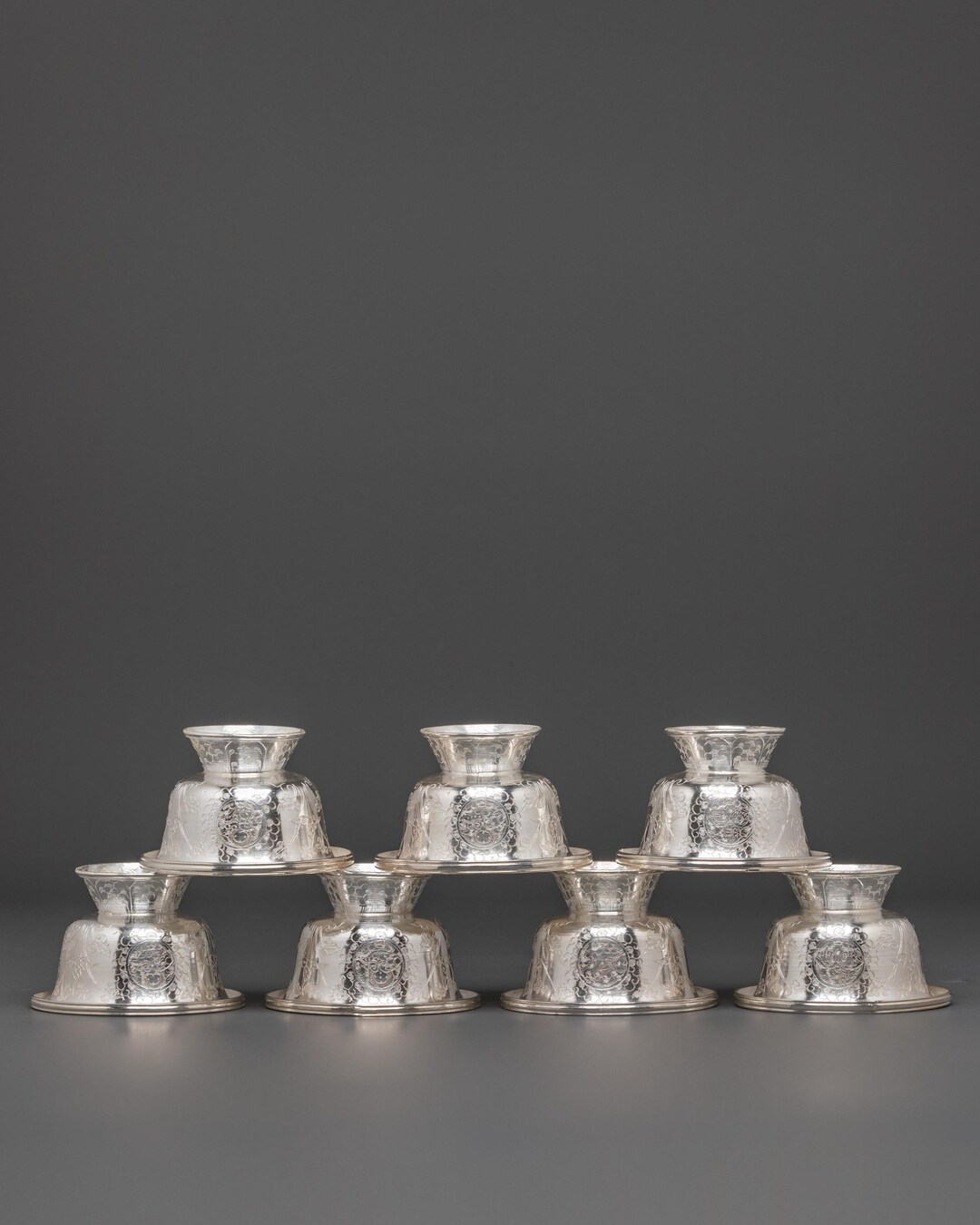 Ceremonial Silver Offering Bowls Set | Sacred Offering Bowls for ...