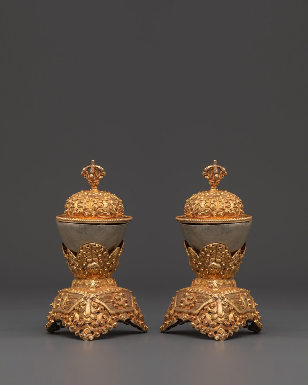 Kapalika Ritual Cup | Gold & Silver Plated Copper Skull Chalice - Etsy