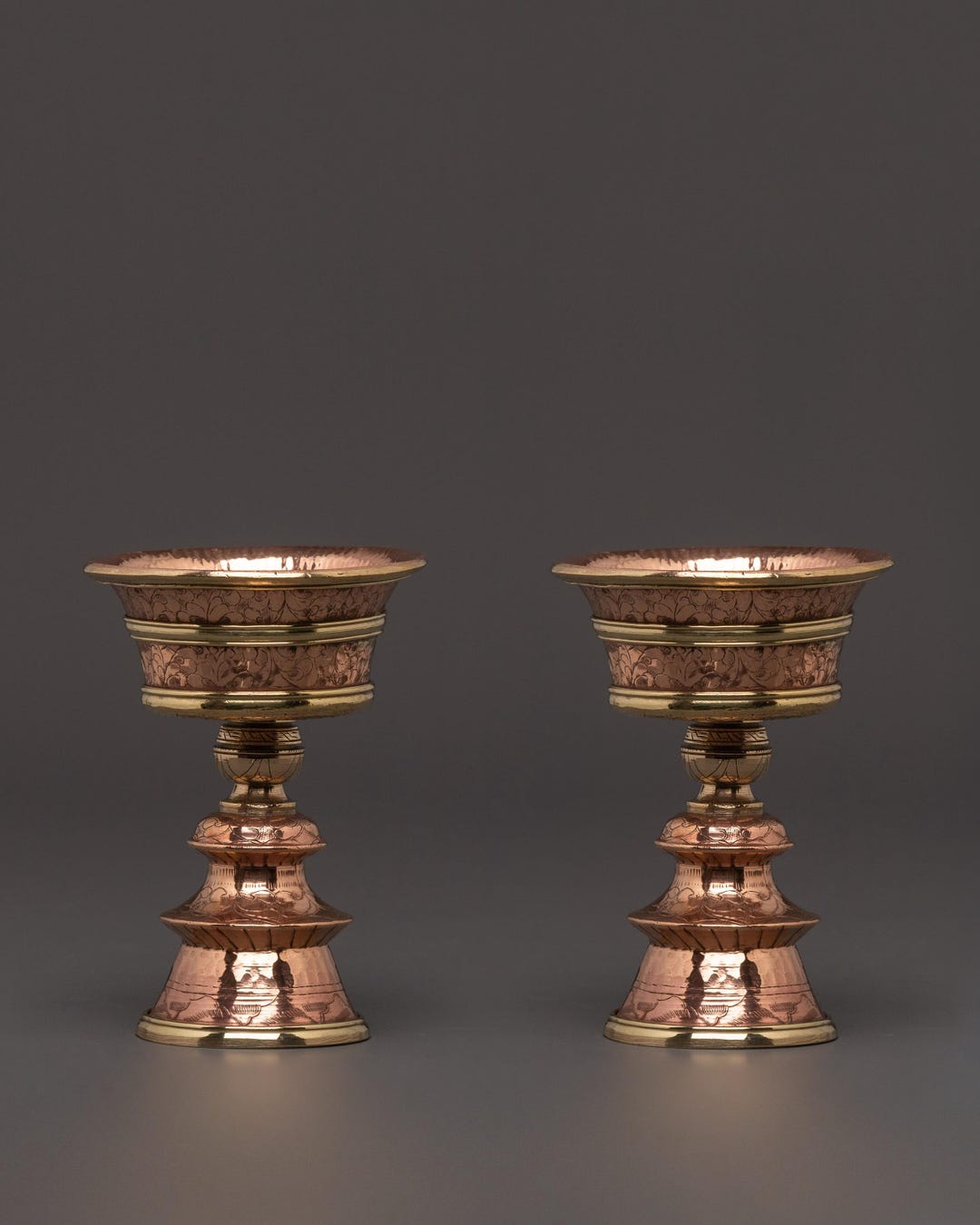 Traditional Butter Lamp Set | Handcrafted Ritual Lamps for Prayer and ...