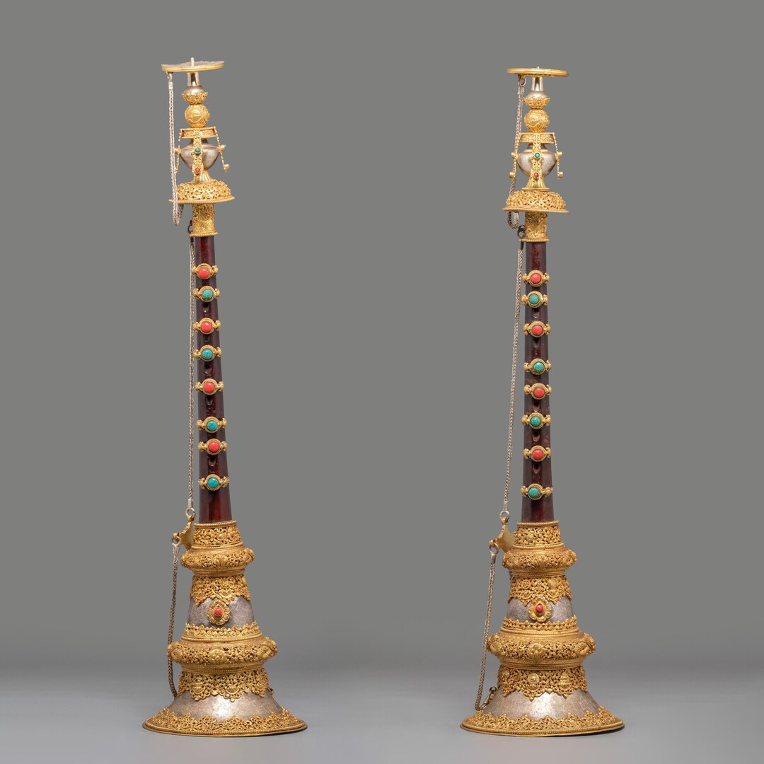 Sacred Buddhist Gyaling | Tibetan Ritual Musical Instrument Decor ...