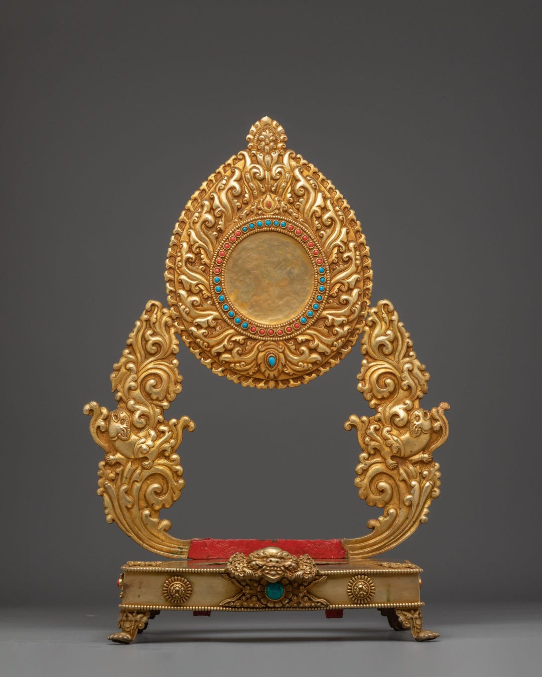 Traditional Gold-plated, Copper Throne | Sacred Ritual Throne for ...