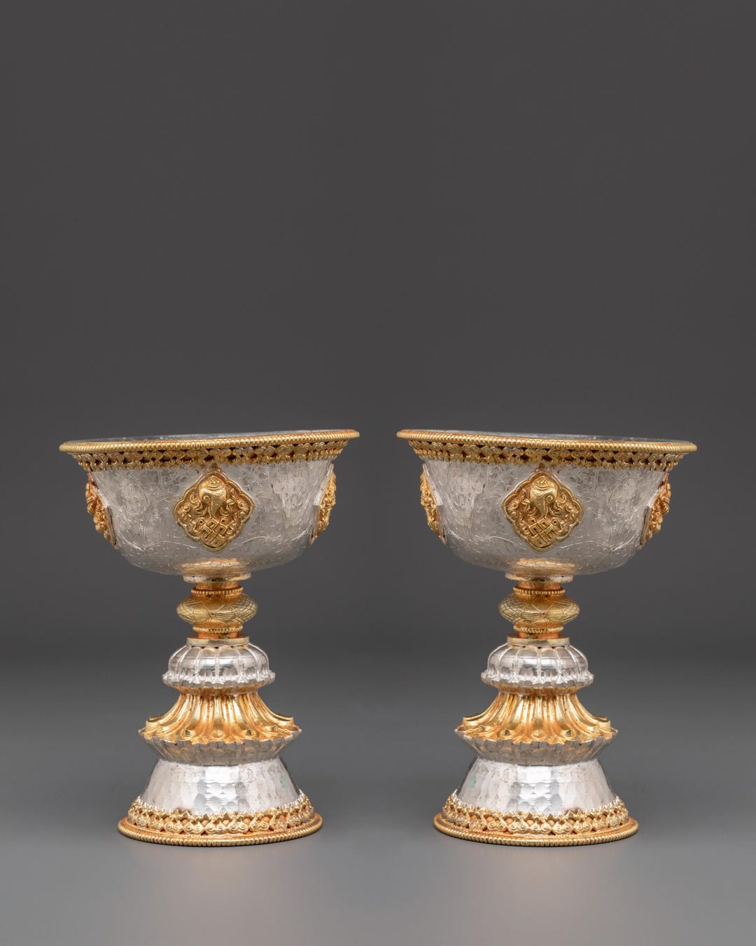 Tibetan Butter Lamp Set | Buddhist Offering Lamps for Ritual Use ...
