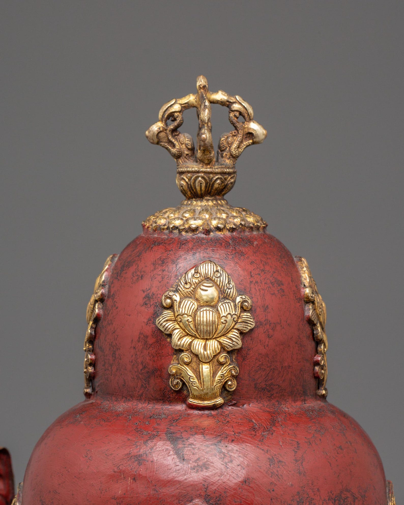Traditional Himalayan Handcrafted Crown | Gold - Plated Tibetan Ritual ...
