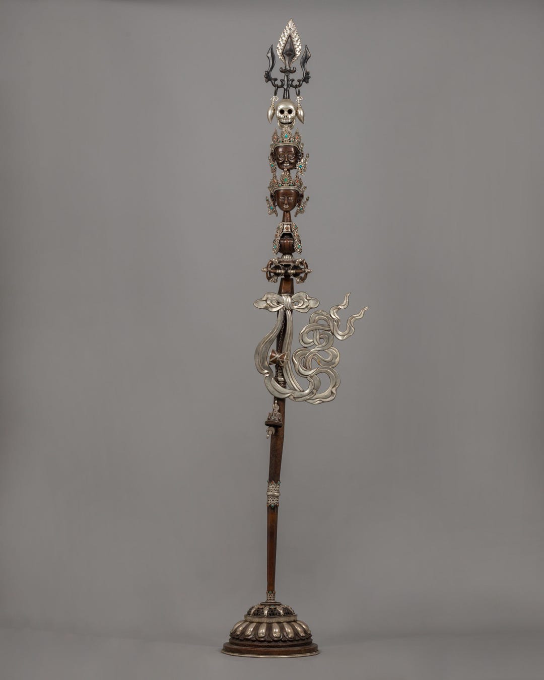 Sacred Khatvanga Staff for Buddhist Rituals | Buddhist Sacred Artifact ...