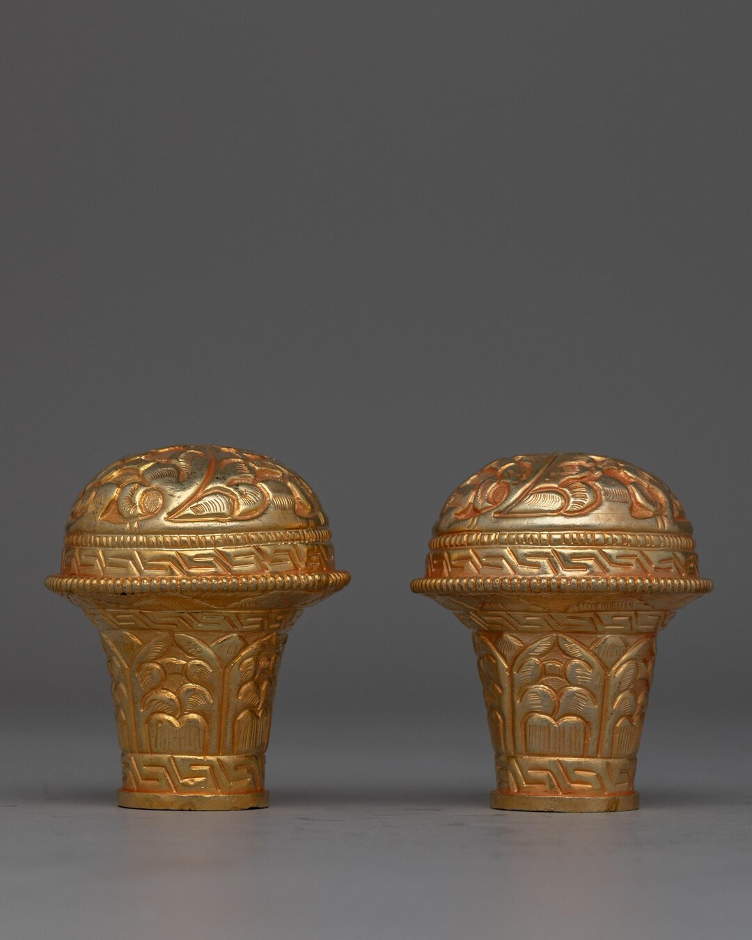 Gold Plated Thangka Brocade Knob | Perfect for Displaying Tibetan ...