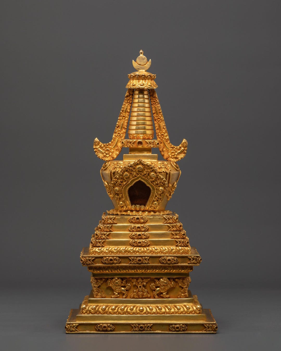 Decorative Traditional Stupa | Handcrafted Copper Buddhist Stupa for ...