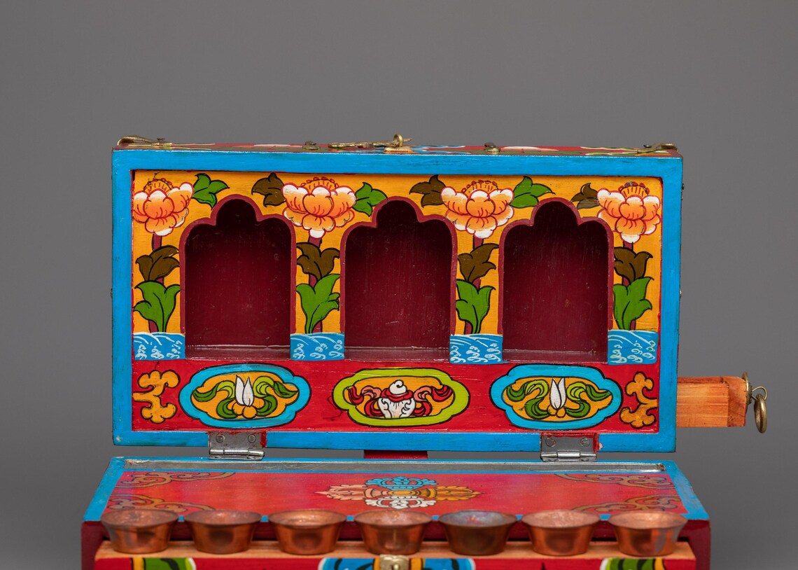 Travelling Altar Box | Buddhist Ritual Objects | Portable Meditation ...