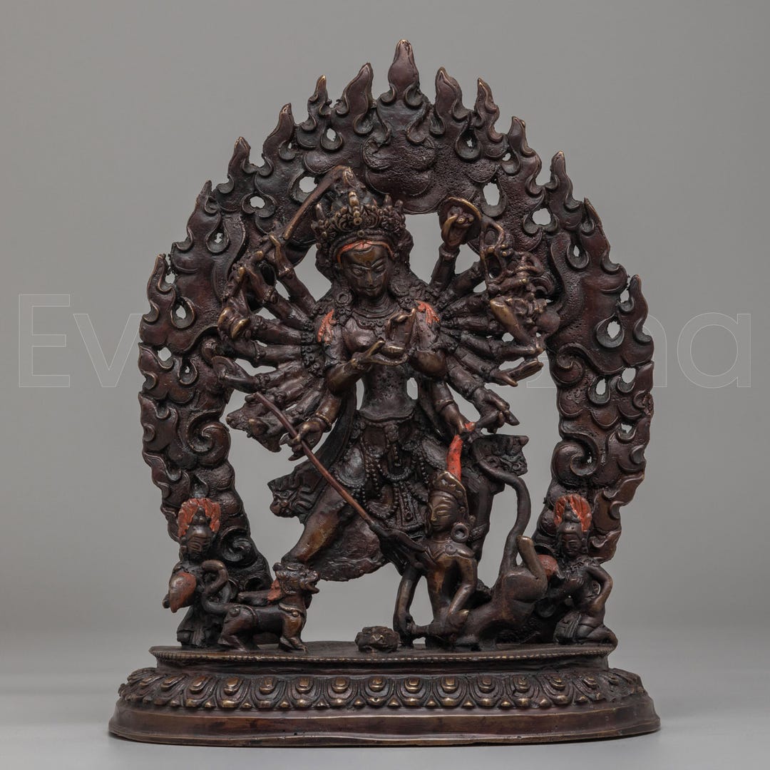 Handcrafted Lord Durga Statue | Hindu Goddess Idol for Home Temple ...